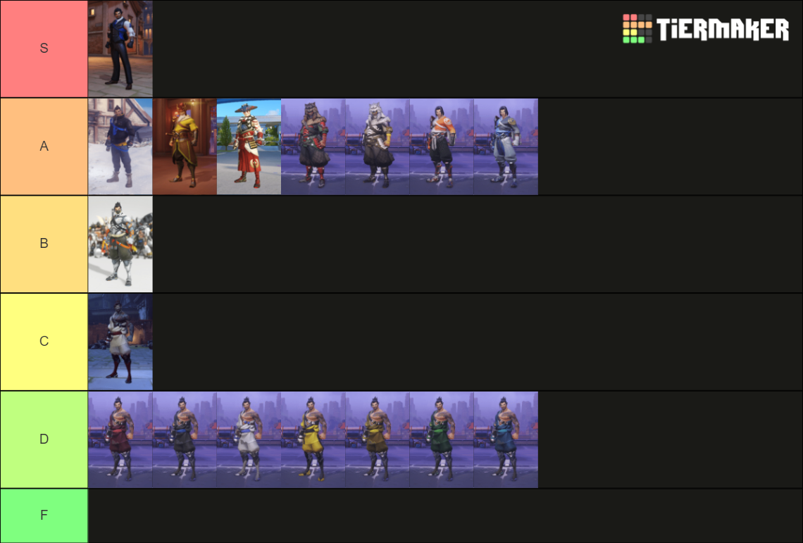 Overwatch Hanzo Skins Ranked Tier List (Community Rankings) - TierMaker