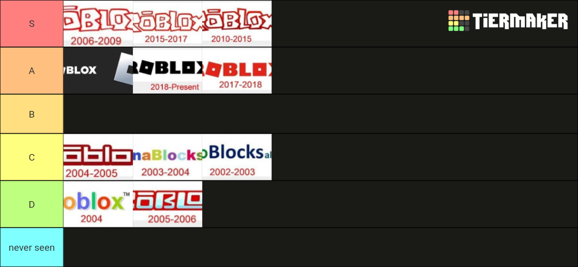 Roblox Logos 2022 Tier List (Community Rankings) - TierMaker