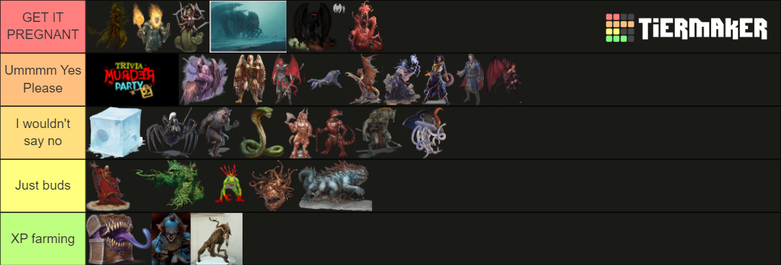 The OFFICIAL Monster fudger list Tier List (Community Rankings) - TierMaker