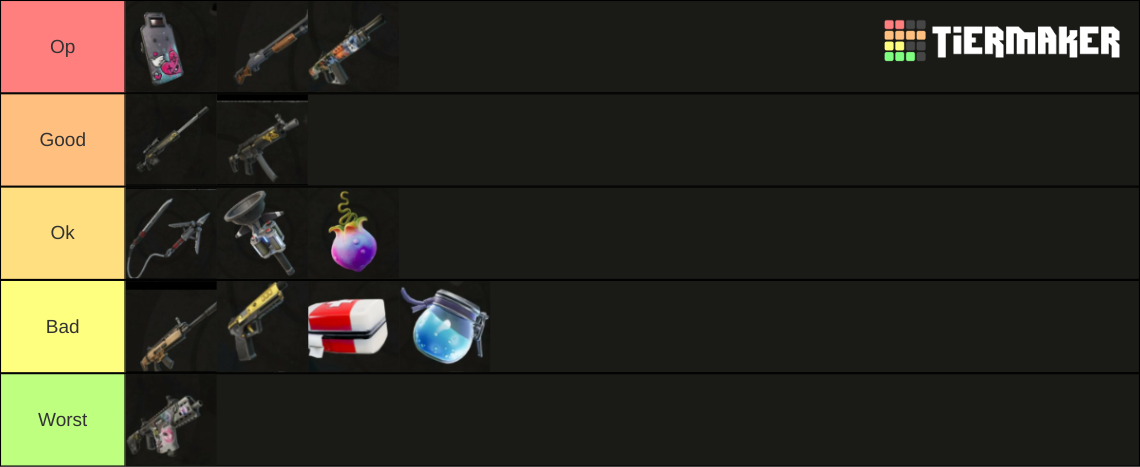 Fortnite items season 5 chapter 1 Tier List (Community Rankings ...