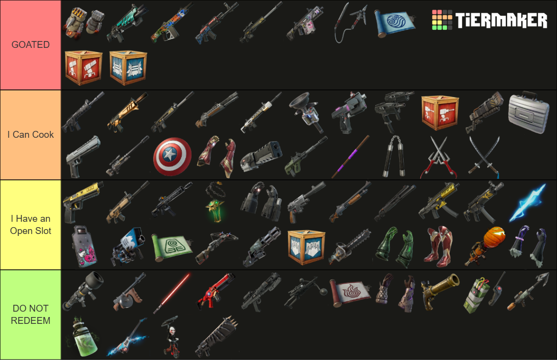 Fortnite Chapter 5 Weapons Tier List (Community Rankings) - TierMaker