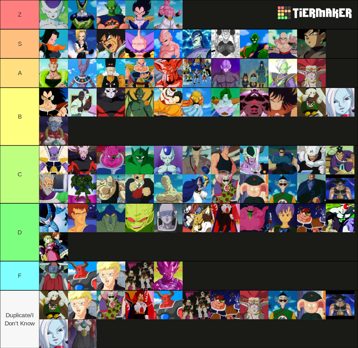 All Dragon Ball Villians Tier List (Community Rankings) - TierMaker