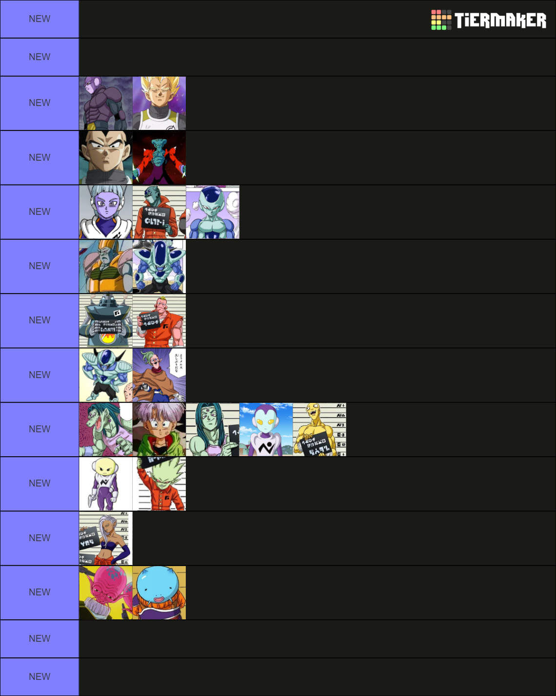 DRAGON BALL POWER LEVEL TIERLIST Tier List (Community Rankings) - TierMaker