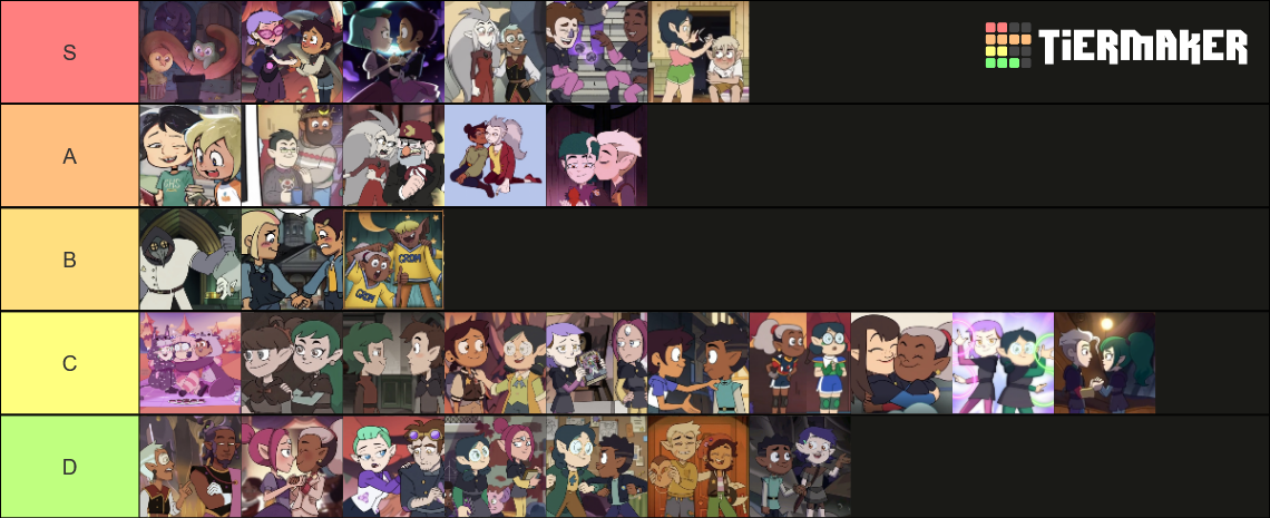 Ultimate Owl House Ships Ranking Teirlist (S3 UPDATED) Tier List ...