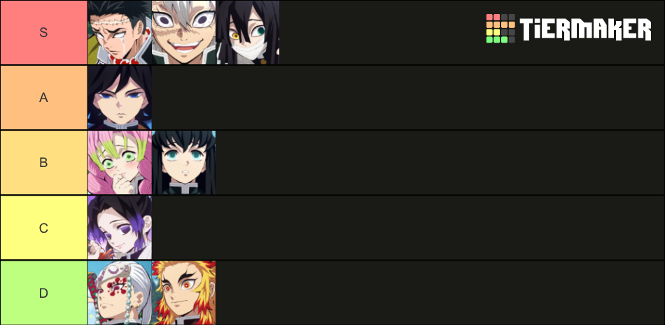 Demon Slayer Hashira Tier List (Community Rankings) - TierMaker