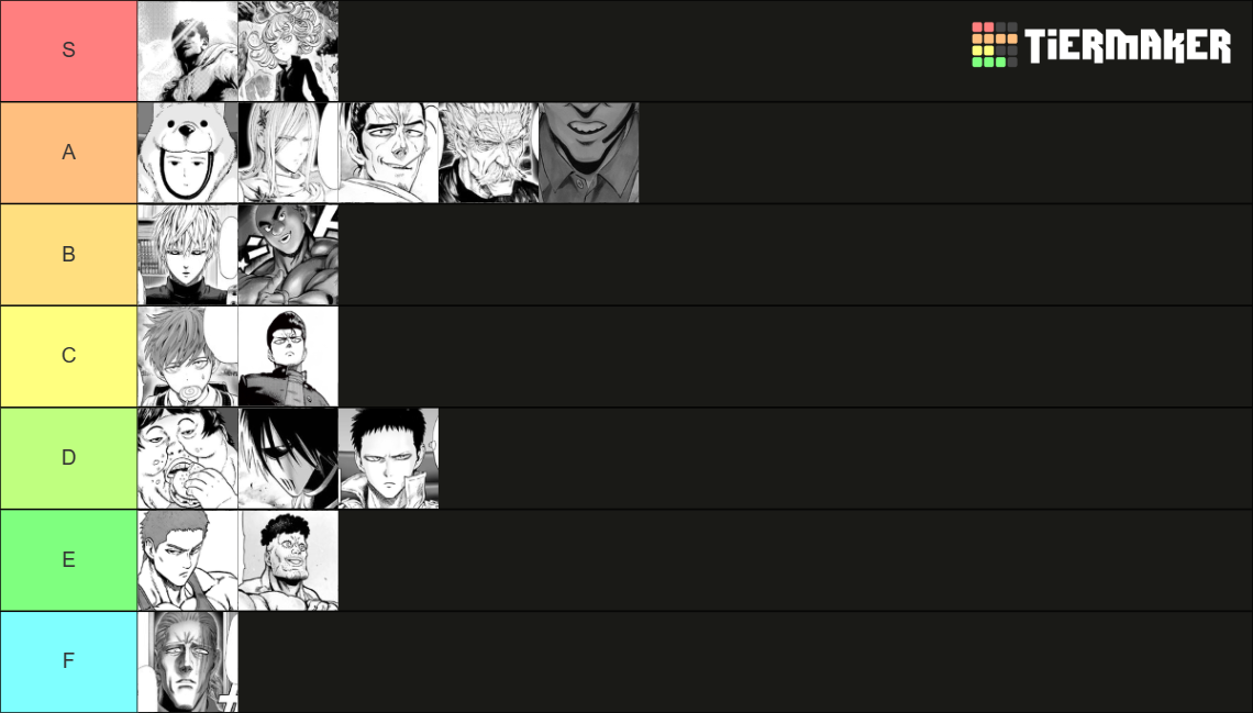 S class One Punch Man Tier List (Community Rankings) - TierMaker