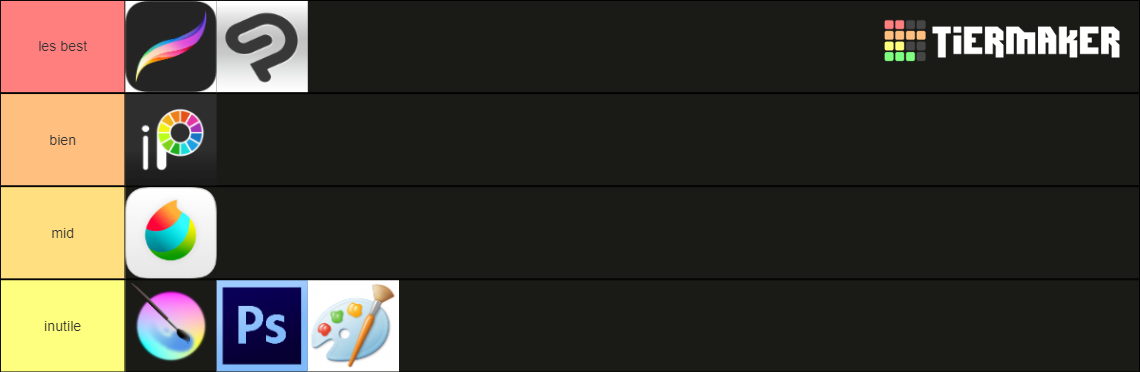 Drawing Program Tier List (Community Rankings) - TierMaker