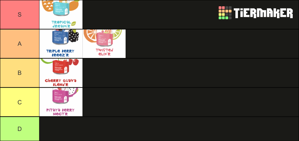 Bubbl'r Flavors Tier List (Community Rankings) - TierMaker