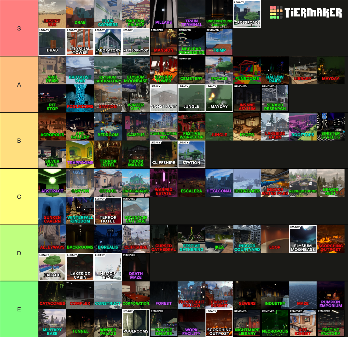 Evade - All Maps (Apr 2025) Tier List (Community Rankings) - TierMaker