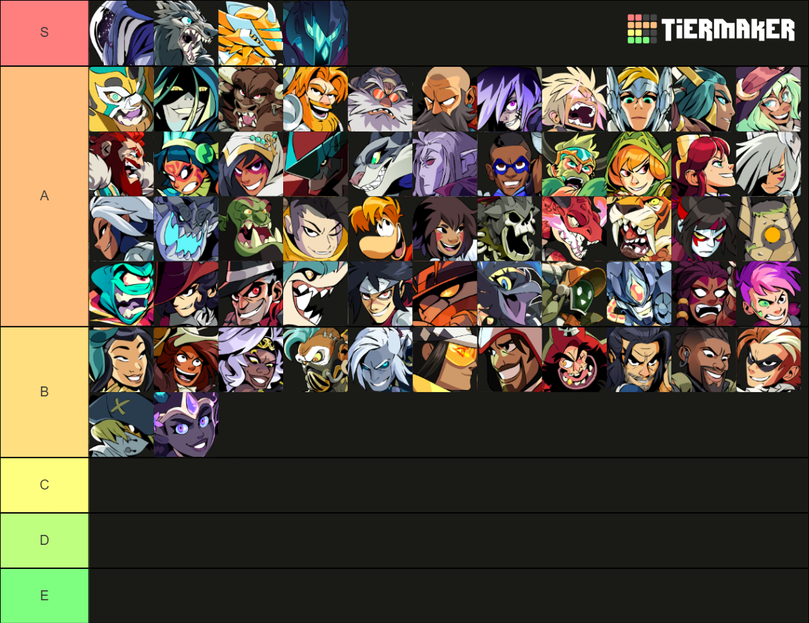 Brawlhalla Legends [Seven] Tier List (Community Rankings) - TierMaker