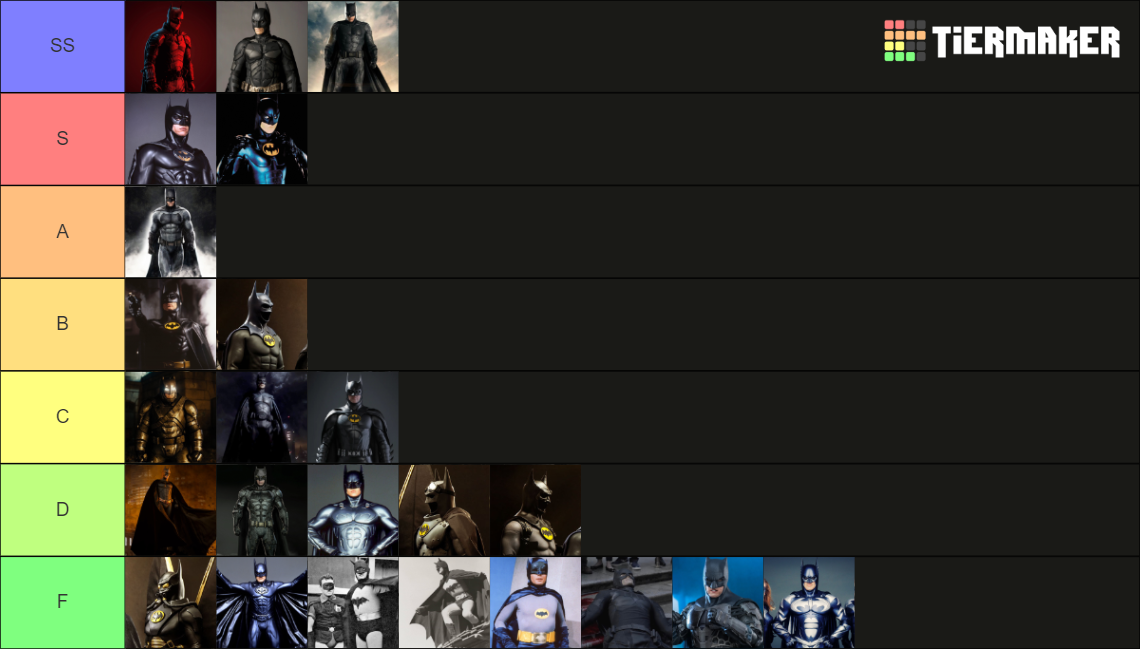 Every Live Action Batman Suits Ranked Tier List (Community Rankings ...