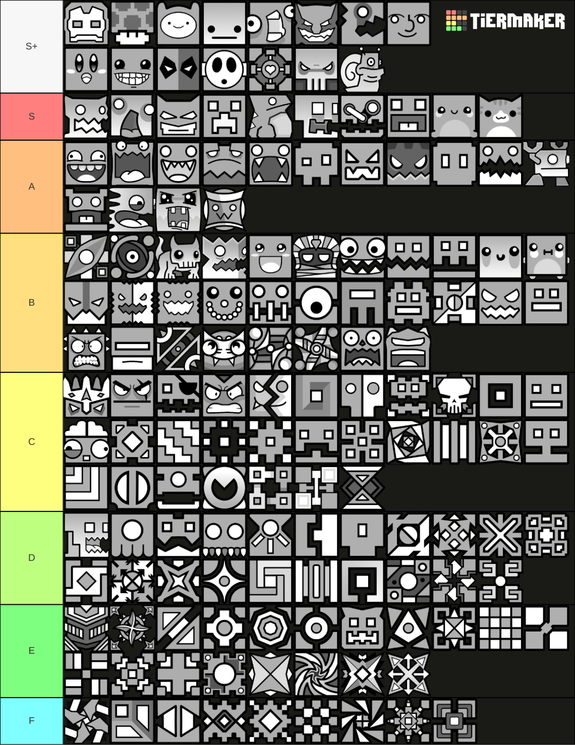 Geometry Dash Cubes Tier List (Community Rankings) - TierMaker