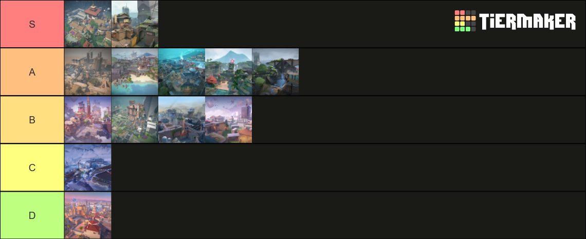 All VALORANT maps (November 2023, includes TDM maps) Tier List ...