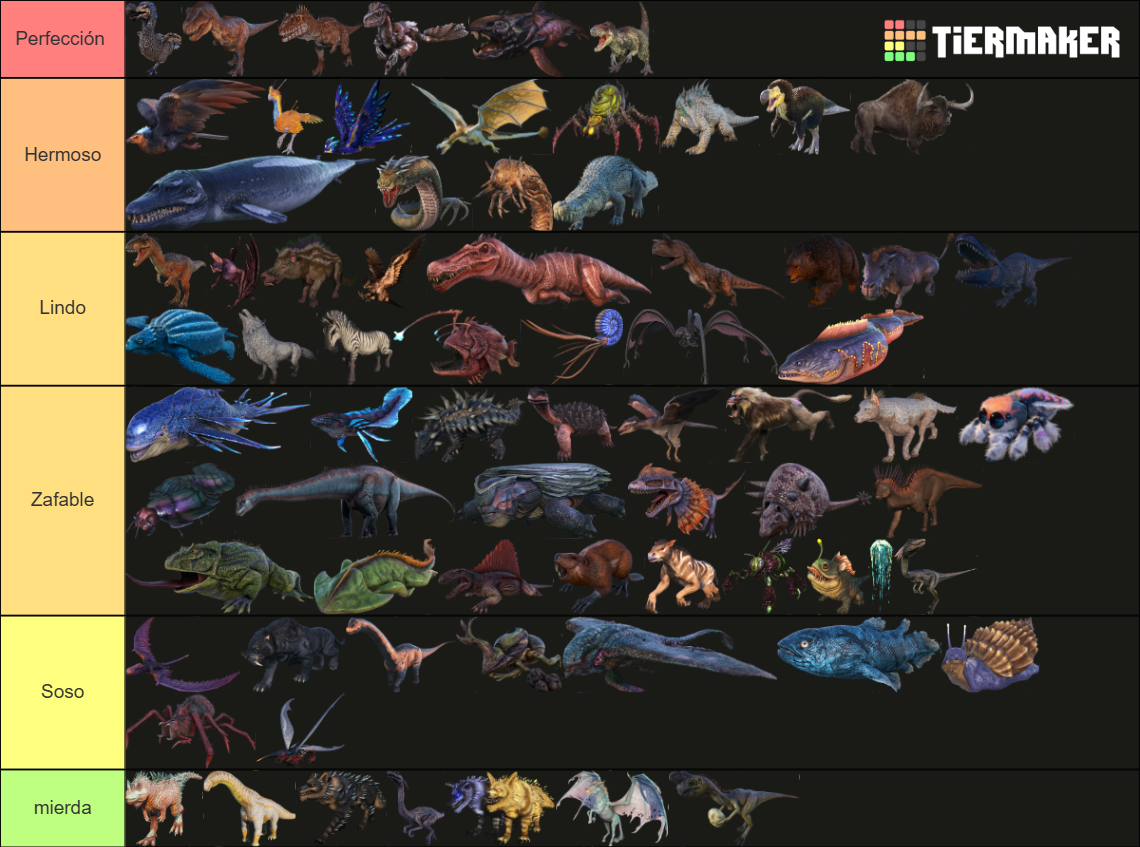 ARK Survival Evolved/Ascended All Creatures [2025] Tier List (Community ...