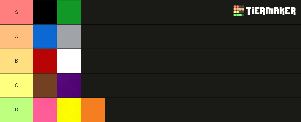 Colors Tier List (Community Rankings) - TierMaker