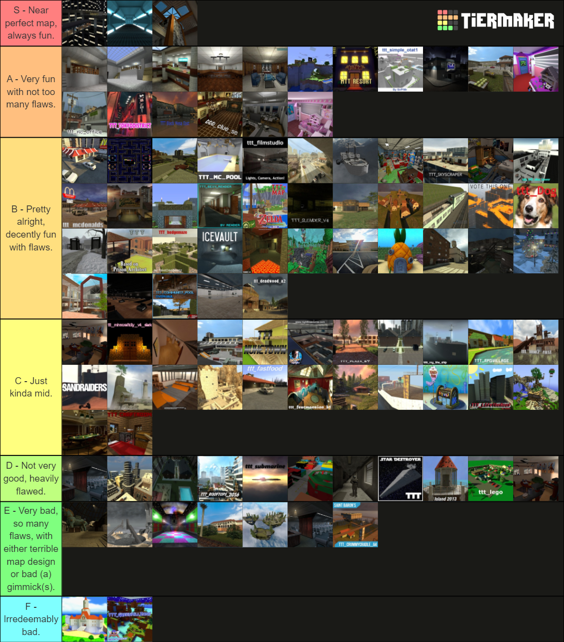 Notfound.Tech maps Tier List (Community Rankings) - TierMaker