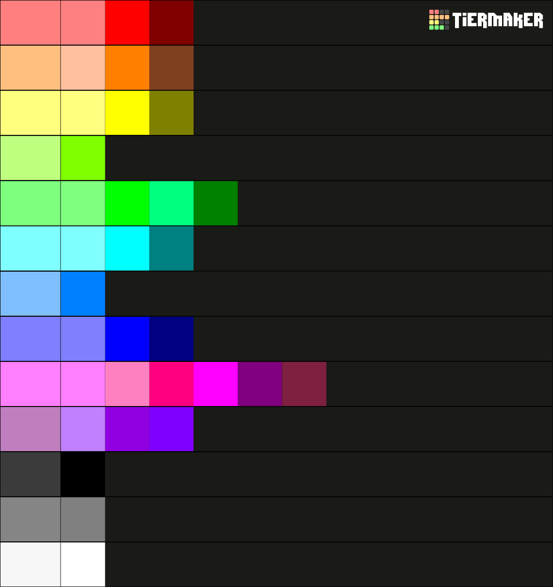 Extended Color Wheel Colors Tier List (Community Rankings) - TierMaker