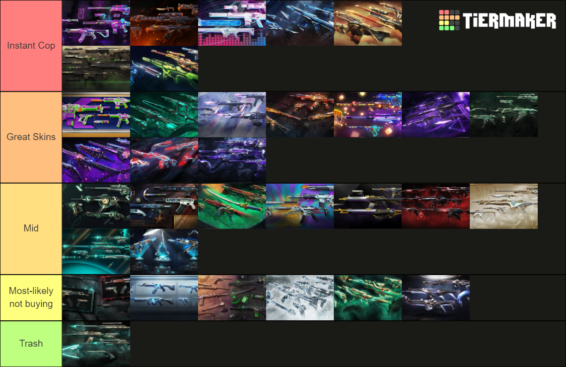 2024 Valorant Skin Bundles (Premium, Exclusive and Ultra) Tier List ...