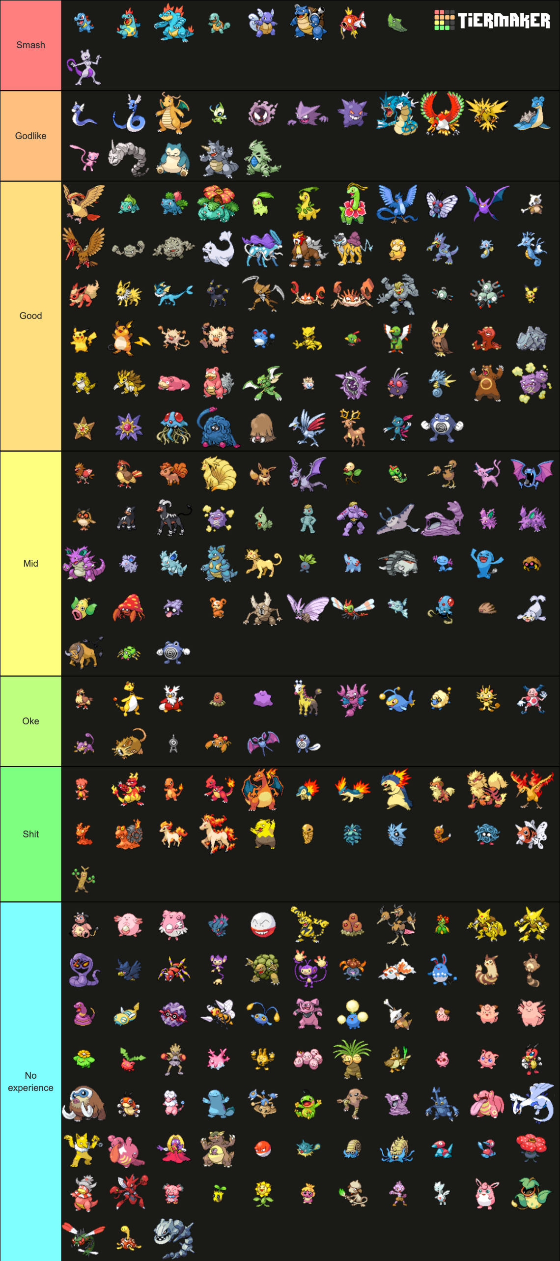 Pokemons SS/HG Tier List (Community Rankings) - TierMaker