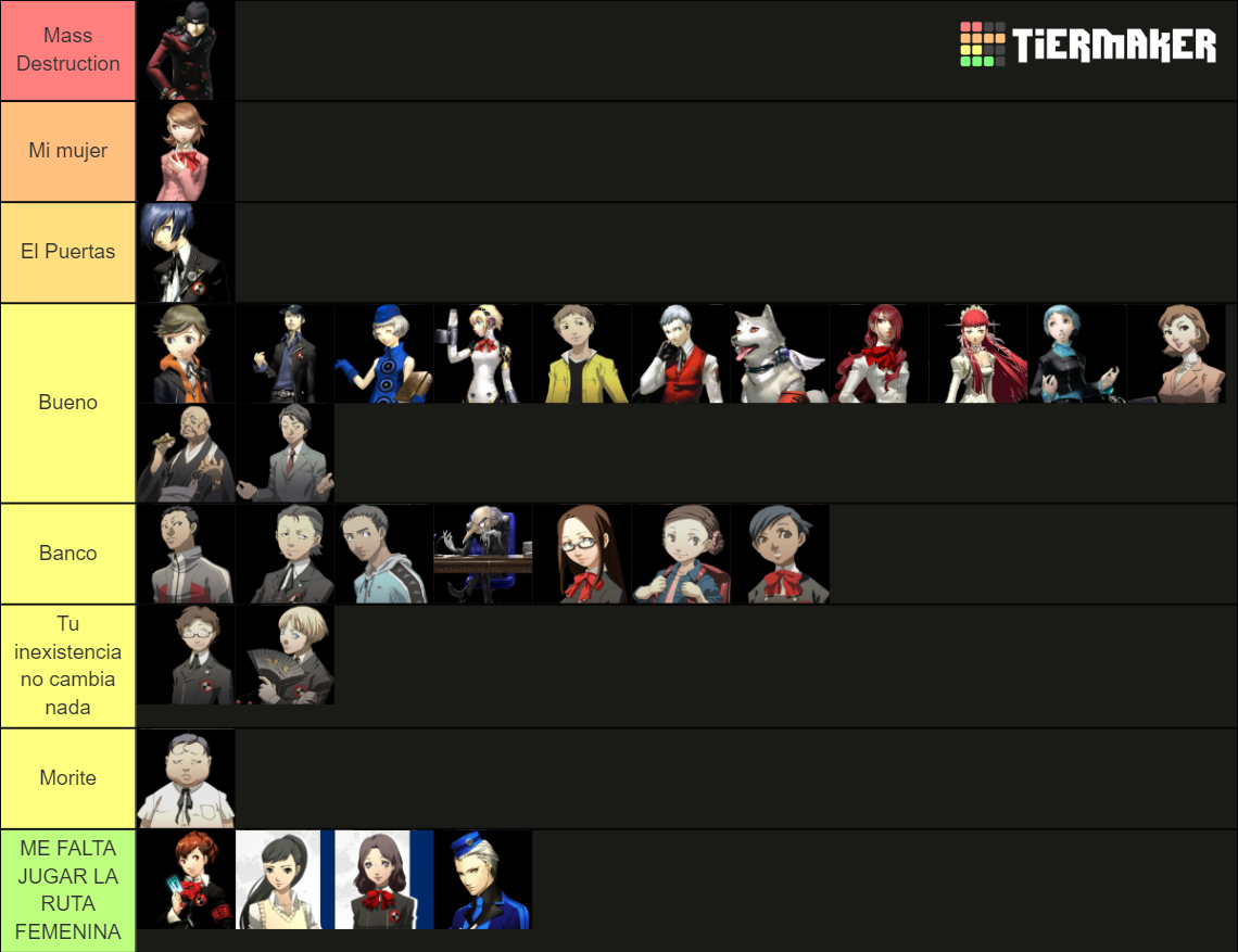 Persona 3 Tier List (Community Rankings) - TierMaker
