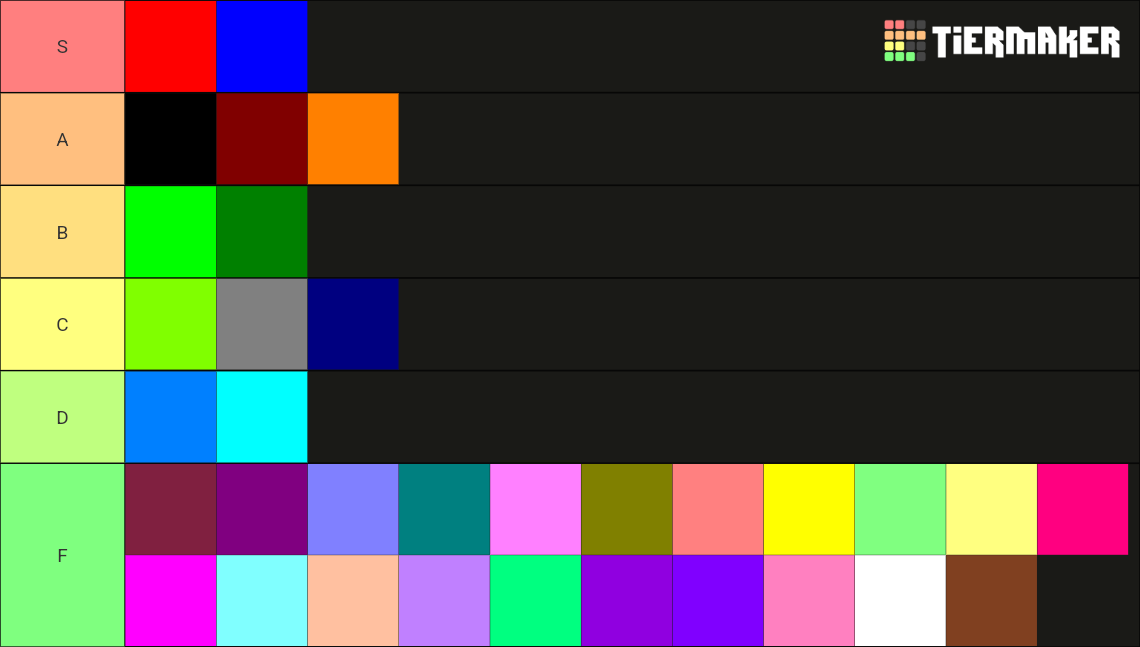 Extended Color Wheel Colors Tier List (Community Rankings) - TierMaker