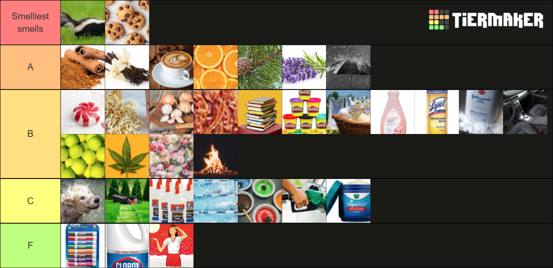 Scents and Smells Tier List (Community Rankings) - TierMaker