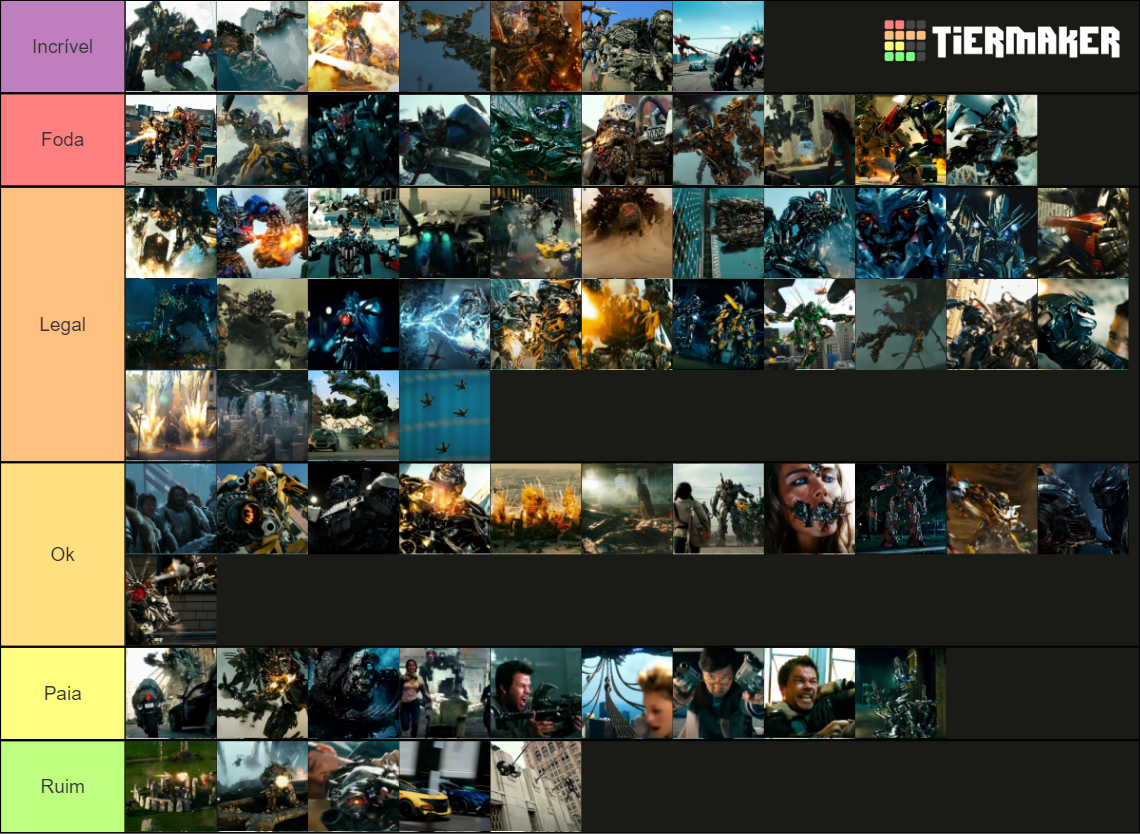 Transformers/Bayformers | Bayverse best action/fight scenes Tier List ...