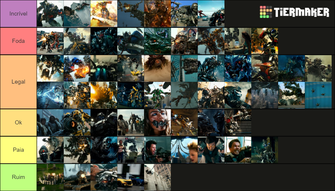 Transformers/Bayformers | Bayverse best action/fight scenes Tier List ...