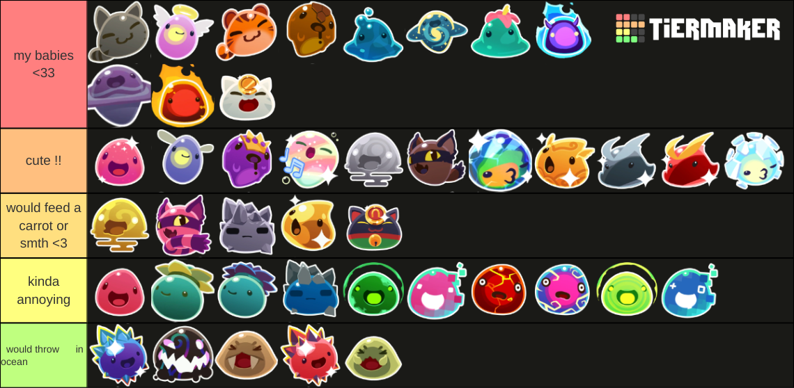 Ranking every slime in slime rancher (dlc skins included)-- Tier List ...