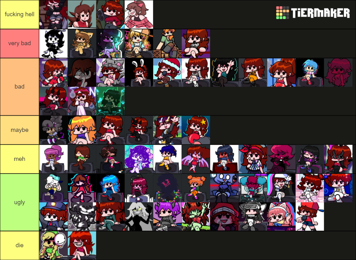 FNF GF SKINS TIERLIST Tier List (Community Rankings) - TierMaker