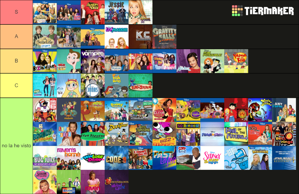 disney channel shows Tier List (Community Rankings) - TierMaker