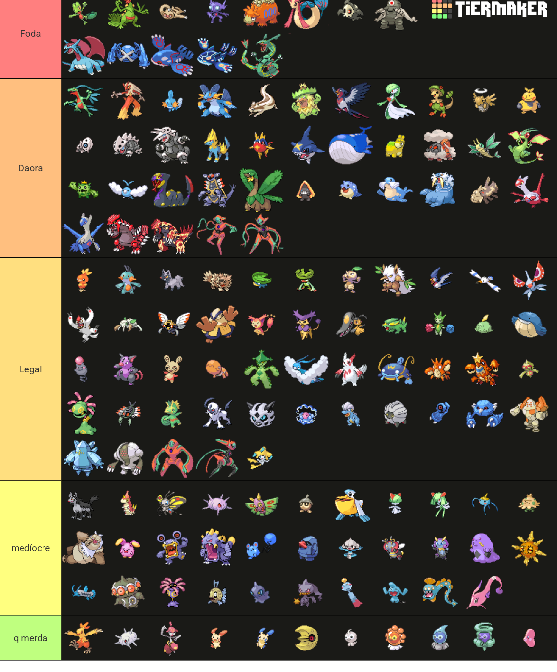 Pokémon Gen 3 Tier List (Community Rankings) - TierMaker