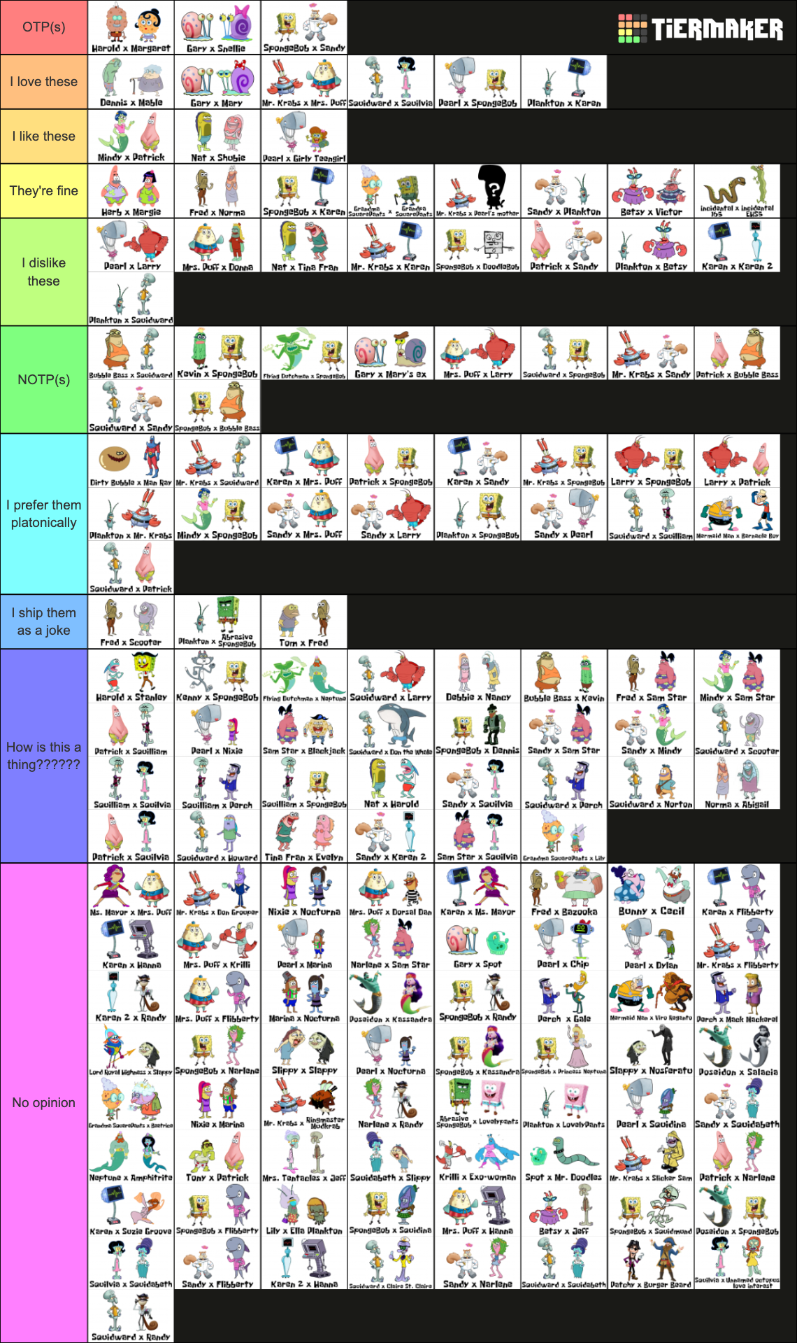 Ultimate SpongeBob Ships (150+) Tier List (Community Rankings) - TierMaker