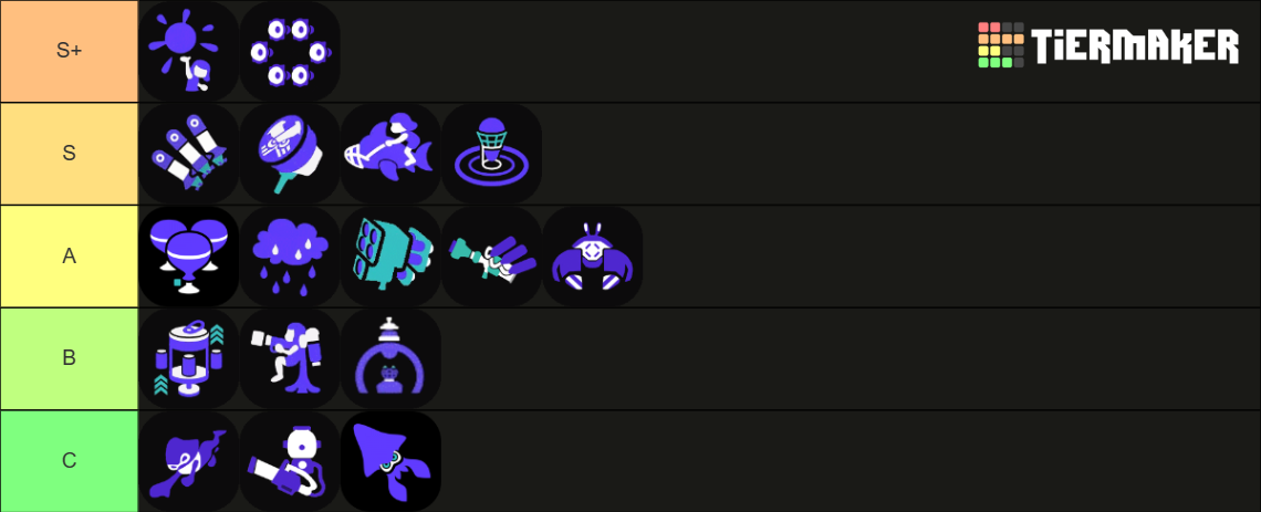 Splatoon 3 All Specials Tier List (Community Rankings) - TierMaker