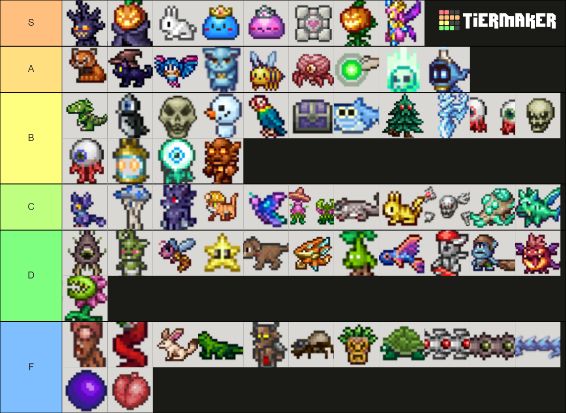 Terraria Pets Tier List (Community Rankings) - TierMaker