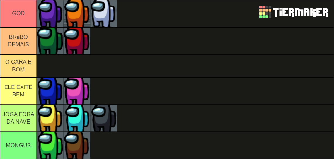 Among Us Colors Tier List (Community Rankings) - TierMaker