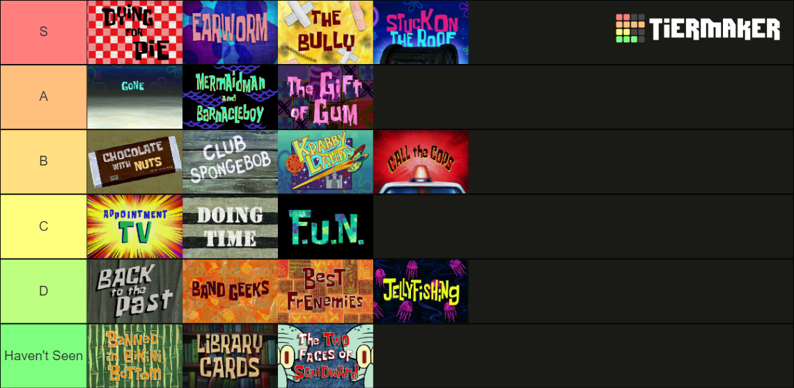 Every Single SpongeBob SquarePants Episode RANKED Tier List (Community ...