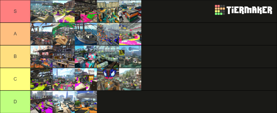 Splatoon 1 and 2 Maps Ranked Tier List (Community Rankings) - TierMaker