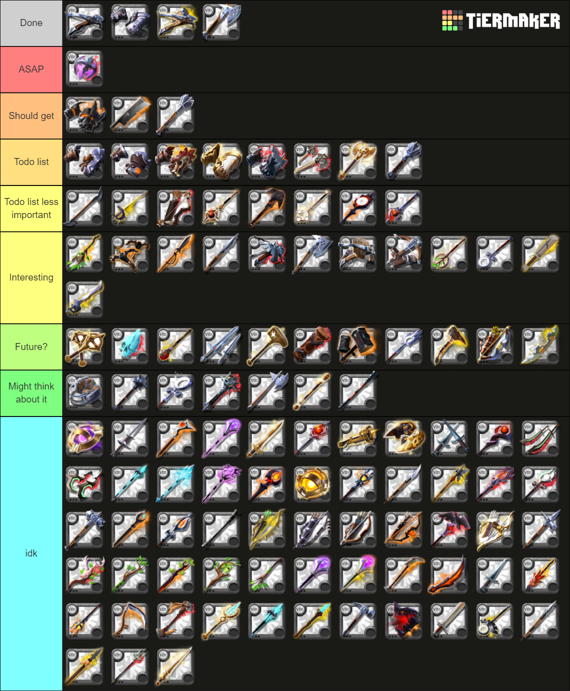Albion Online Weapons Tier List (Community Rankings) - TierMaker