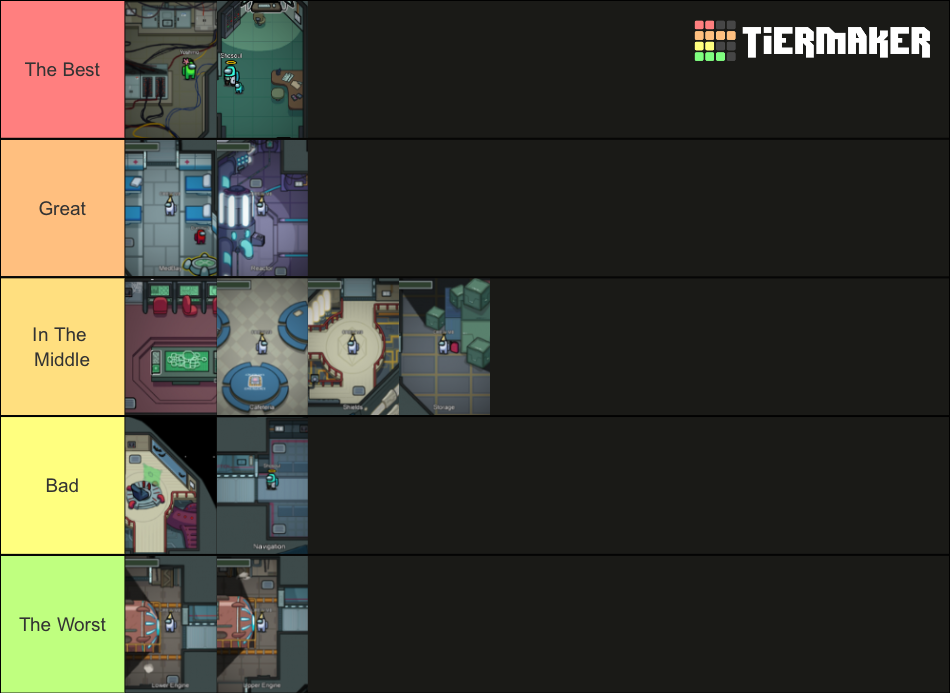 Among Us Map Locations Tier List (Community Rankings) - TierMaker