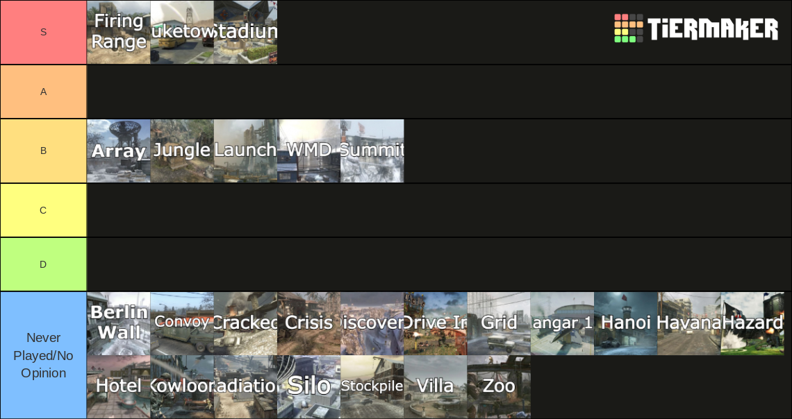 Black Ops 1 Multiplayer Maps w/DLC Tier List (Community Rankings ...
