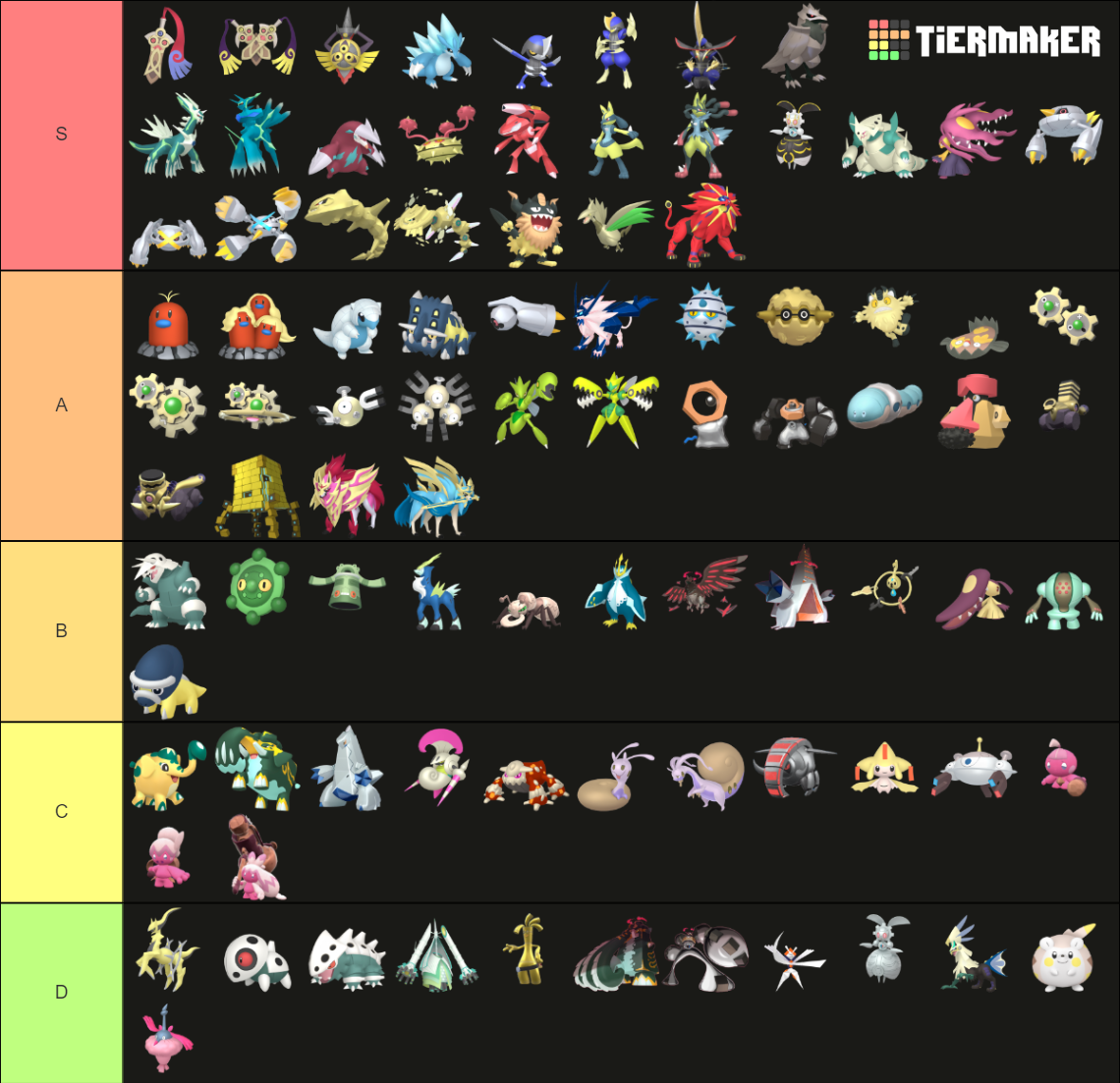All Shiny Steel Type Pokemon (Gen 1-Gen 9, May 2023) Tier List ...