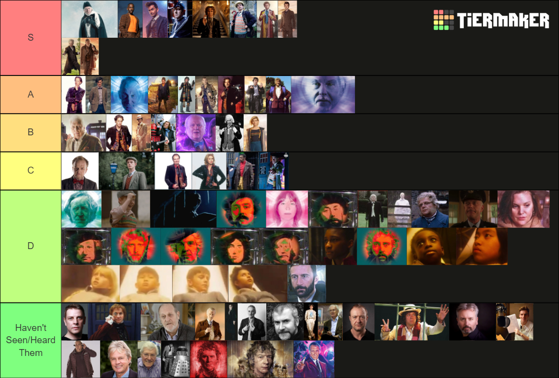 Doctor Who: Every Doctor EVER Tier List (Community Rankings) - TierMaker