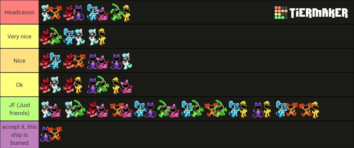 Smiling Critters Ships! Tier List (Community Rankings) - TierMaker
