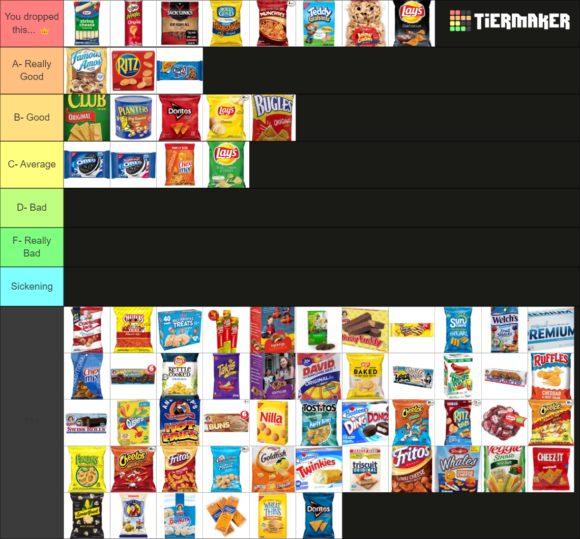 ULTIMATE SNACK TIER LIST Tier List (Community Rankings) - TierMaker