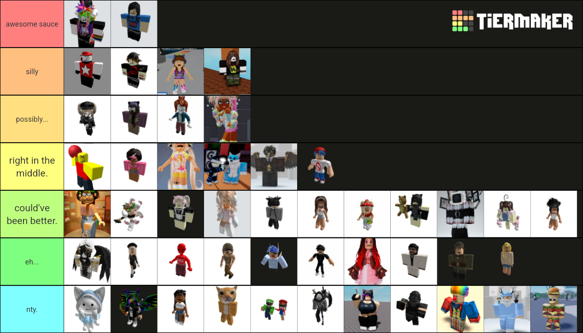 roblox styles 50+ Tier List (Community Rankings) - TierMaker
