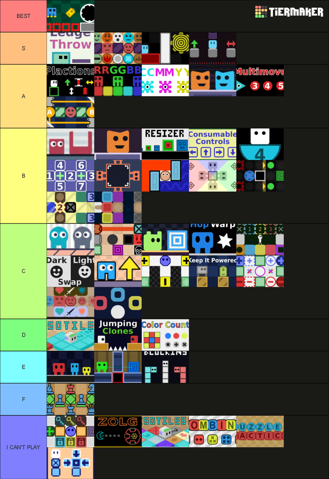 Rob1221 (Robert Alvarez) Games Tier List (Community Rankings) - TierMaker