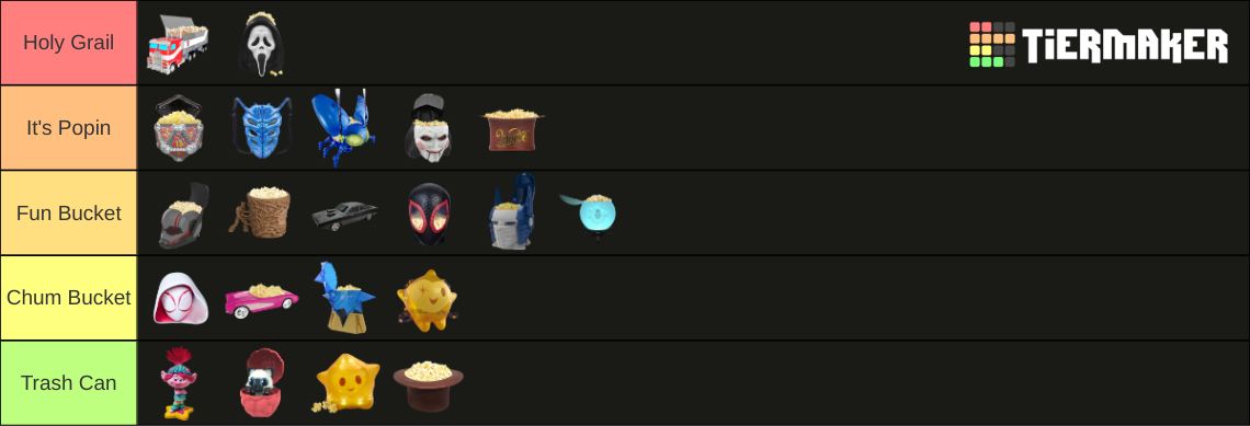 Popcorn Buckets 2023 Tier List (Community Rankings) - TierMaker