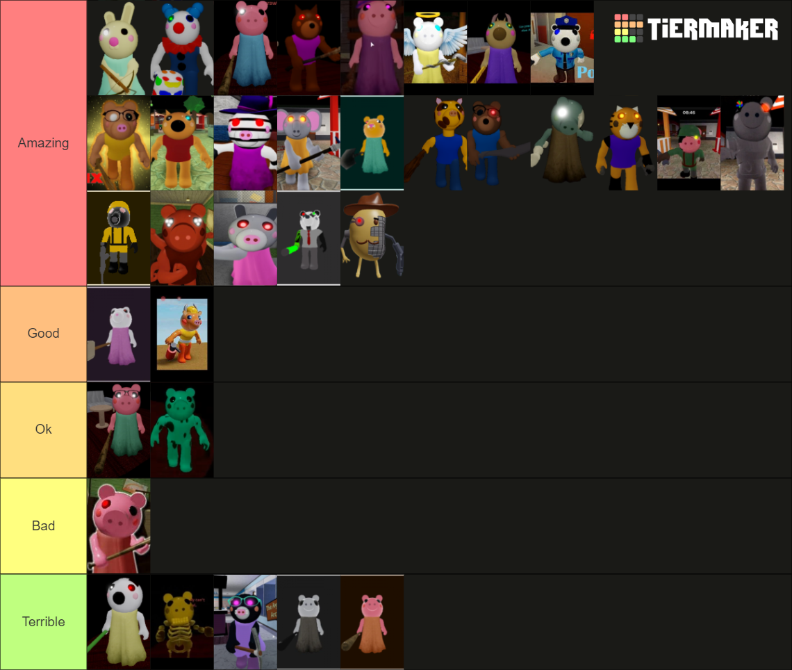Roblox Piggy All Skins Tier List (Community Rankings) - TierMaker