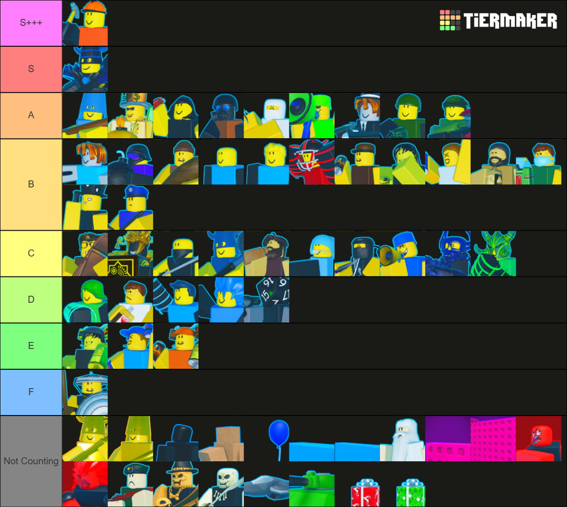 The Battle Bricks: Friendly Units [Royal Flush] Tier List (Community ...